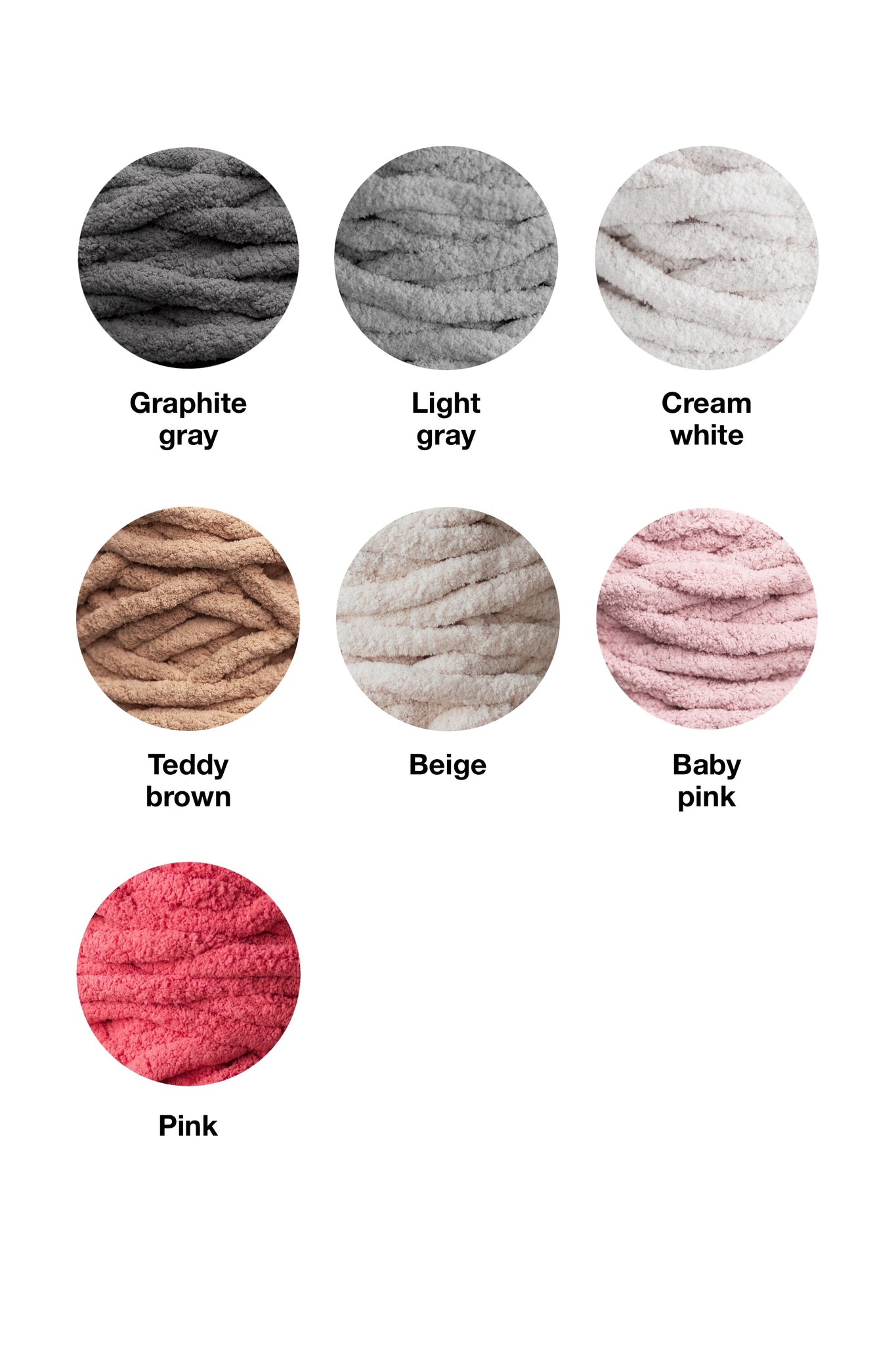 Chenille Yarn Color Samples | Wool Art